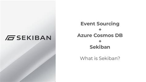 Event Sourcing And Azure Cosmos Db Using Sekiban Framework Speaker Deck