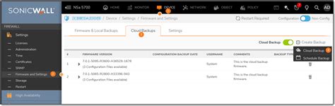 How Can I Create Cloud Backup Of Sonicwall Settings