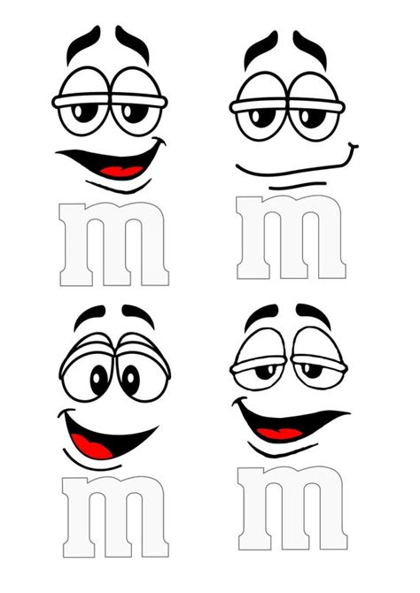 Printable Mandm Faces Svg Free