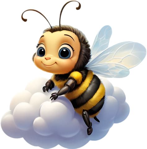 Friendly Bee Design For Nature Themed Products 50170217 Png