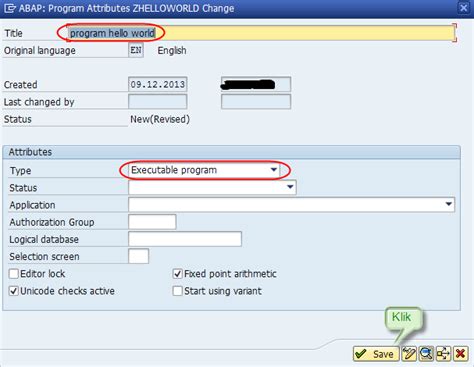 “hello World” In Abap Mysaplearningjournal