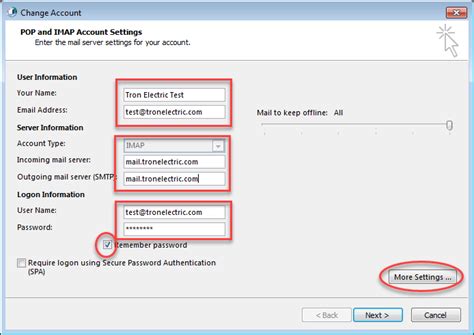 Outlook How To Configure Outlook Client For IMAP Email Knowledgebase Elevology