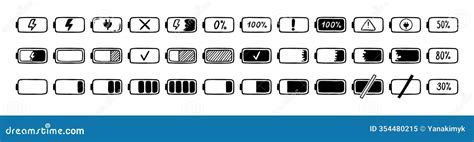 Set With Collection Of Indicator Template Dashboard Ui And Ux Kit Cartoon Vector