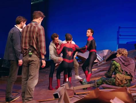 Tom Holland Andrew Garfield And Tobey Maguire Spider Man No Way Home Bts Tom Holland
