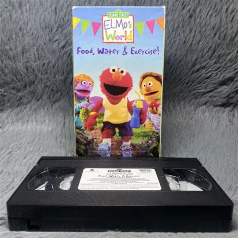 Sesame Street Elmos World Food Water And Exercise Vhs Htf 2005 Elmo