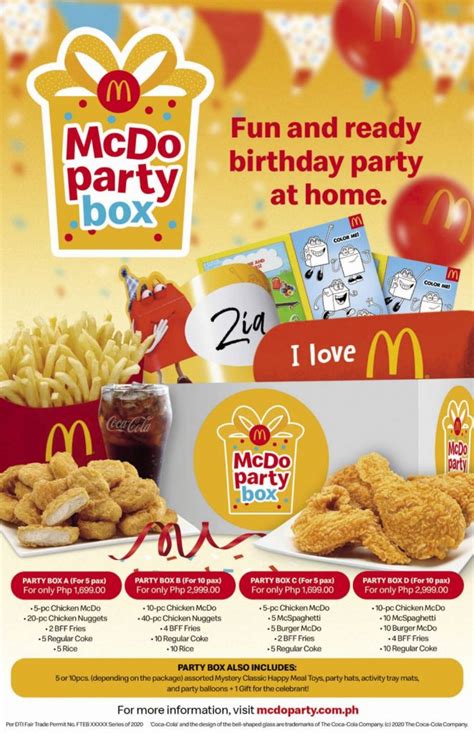 Celebrate Hassle Free Party With The New Mcdo Party Box Plus Party