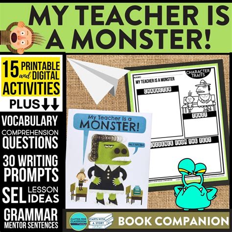 My Teacher Is A Monster Activities And Lesson Plans For 2025 Teaching With Jodi Durgin And Company