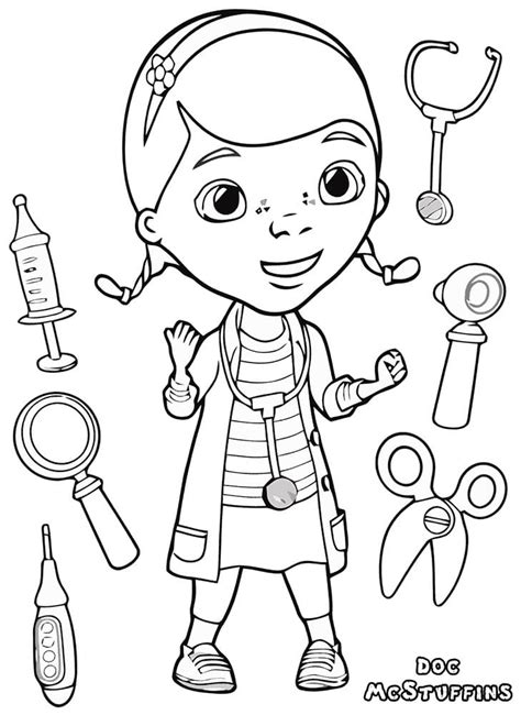 Doc Mcstuffins Color Page
