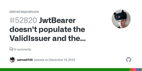 Jwtbearer Doesnt Populate The Validissuer And The Validaudience