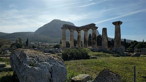 Ancient Corinth Greek City State And Regional Port On The Isthmus