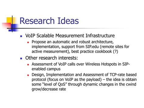 Ppt Sip Based Voice Measurement Infrastructure Powerpoint