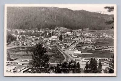 Detailed Town View Quincy California Rppc Vintage Plumas County Photo