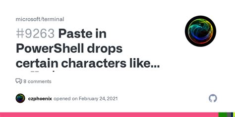 Paste In Powershell Drops Certain Characters Like 【】｜ · Issue 9263