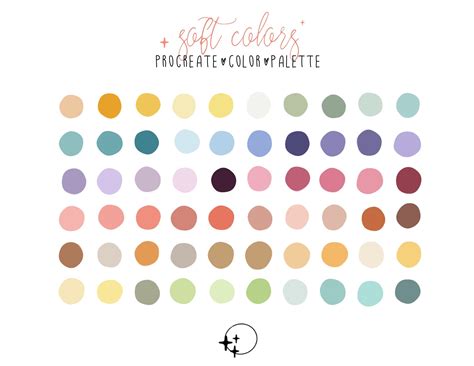 Procreate Palette Soft Colors By Fox Shop TheHungryJPEG