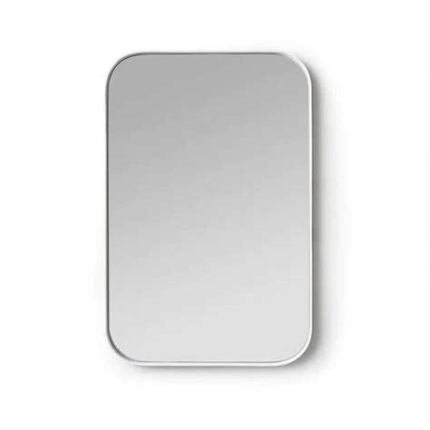 Deep Frame Rounded Rectangle Mirror White Black Elevenpast