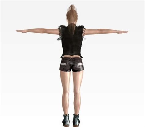 Girl With Nice Round Ass 3d Model Cgtrader