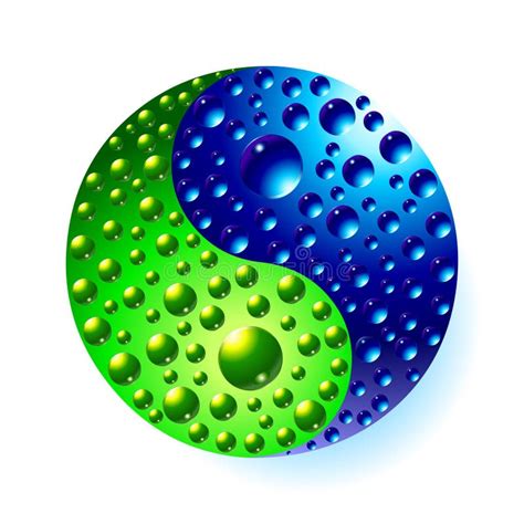 Yin Yang With Water Drops Stock Vector Illustration Of Alternative