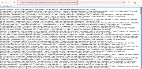 Retrieving Dataverse Table Metadata Definitions Via Web Apis
