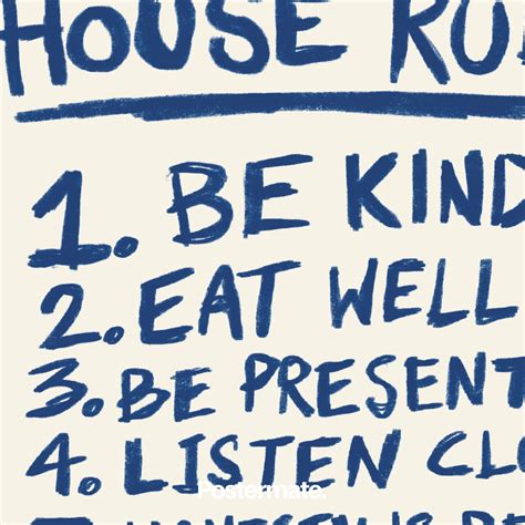 Custom House Rules Wall Art Bar Cart Art Trendy Home Decor Minimalist Print Rules Poster