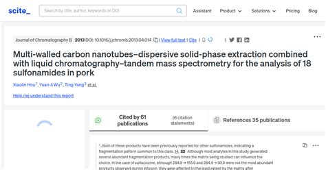 Multi Walled Carbon Nanotubes Dispersive Solid Phase Extraction