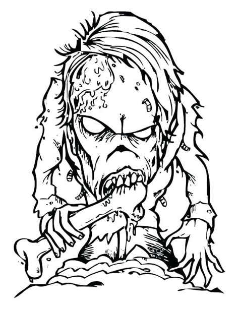 Creepy Monster Coloring Pages At Free Printable