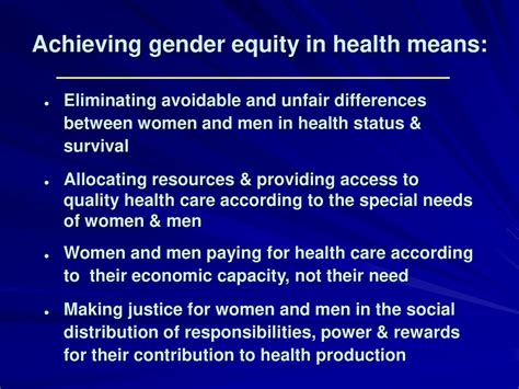 Gender Equity And Health Ppt Download