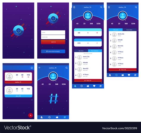 Analyzer App Ui Design User Interface Royalty Free Vector
