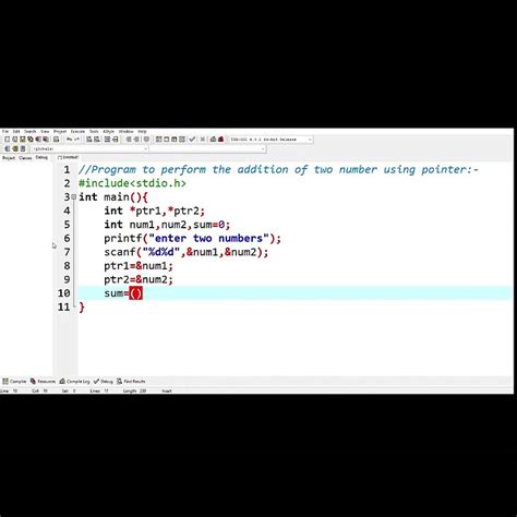 Program To Perform The Addition Of Two Numbers Using Pointer In C