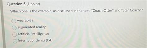 Solved Which One Is The Example As Discussed In The Text Chegg