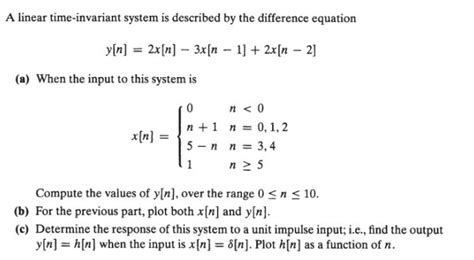 Solved Hw Problem Linear Systems ﻿a Linear Time Invariant