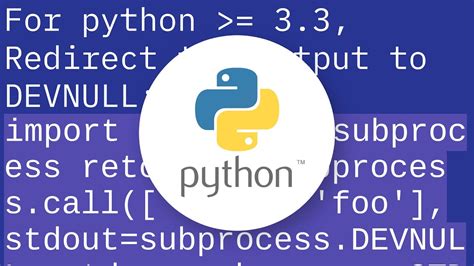 How To Hide Output Of Subprocess Youtube