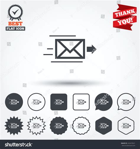 Mail Delivery Icon Envelope Symbol Message Stock Vector Royalty Free 243479521 Shutterstock