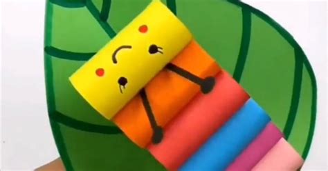 Виготовлення з кольорового паперу Гусениці🐛