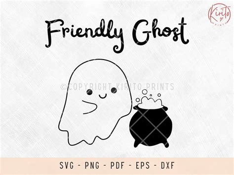 Cute Friendly Ghost Svg Files Svg Files For Laser Svg Files For