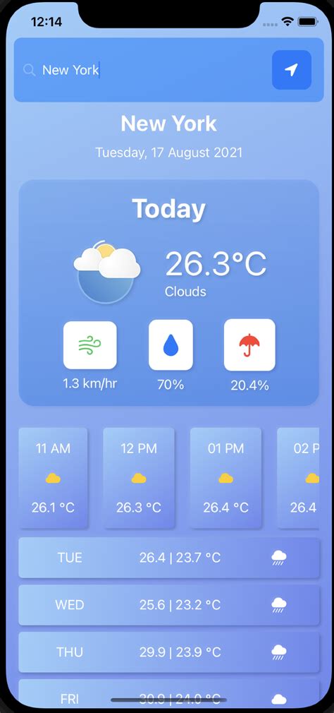 A Weather App Made Using Swiftui And Lottie Animations