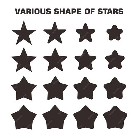 Premium Vector Various Shape Of Stars Vector Set Isolated On White