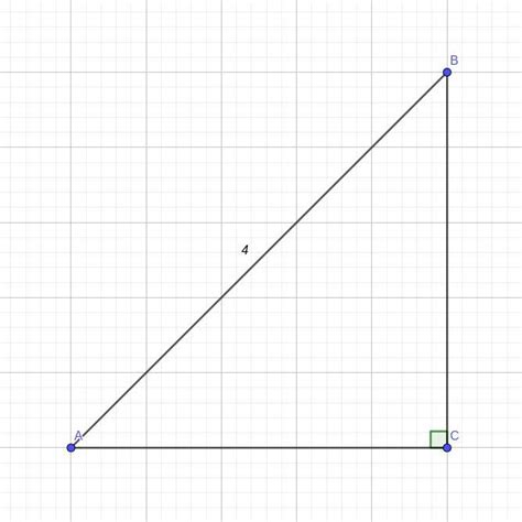 У прямокутному трикутнику АВС кут С 90° кут А дорівнює 60° Знайдіть ВС якщо АВ 4 см
