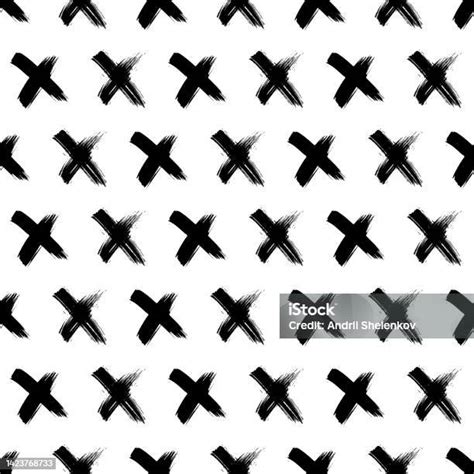 รูปแบบที่ไร้รอยต่อพร้อมสัญลักษณ์กากบาทที่วาดด้วยมือ ภาพประกอบสต็อก ดาวน์โหลดรูปภาพตอนนี้ Istock