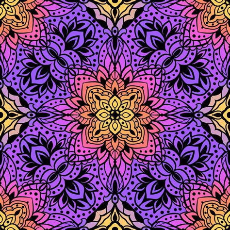 Seamless Pattern With Arabesques In Retro Style Stock Vector