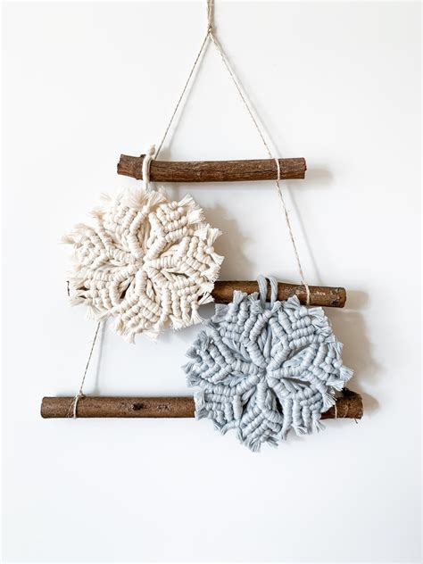 Macrame Snowflake Christmas Ornament PDF Pattern Digital Download PDF Tutorial Snowflake