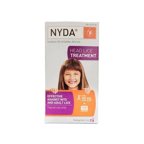 Nyda Head Lice Treatment Dimeticone 100 Cst Solution 50 Ww 50 Ml