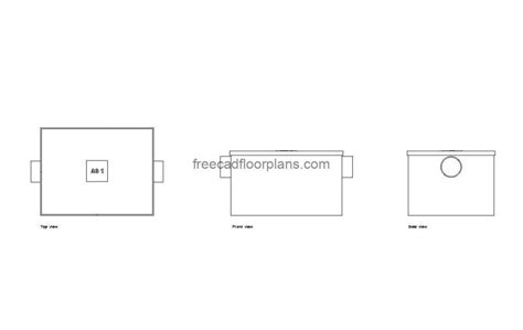 Above Ground Grease Trap Free Cad Drawings