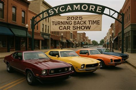 Sycamore Car Show Ride 2025 Turning Back Time Led By Dave Rockford Il Carcruisefinder
