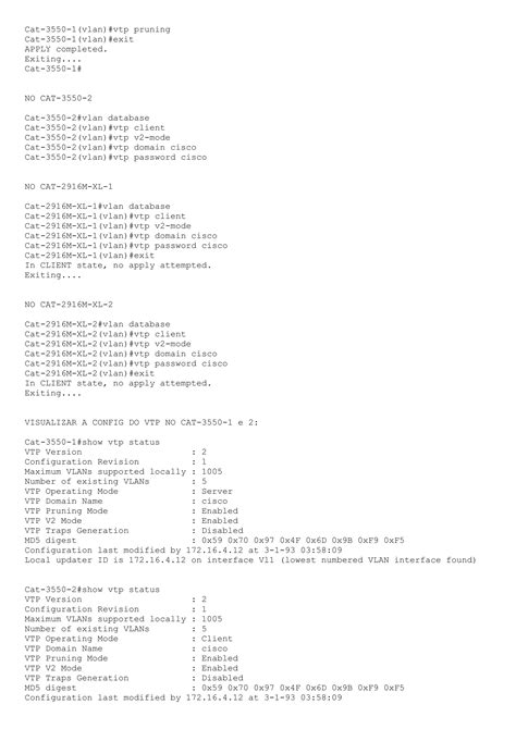 Configurando Vlan Vtp Trunking E Vmps Em Cisco Catalyst Switches Comandos Pdf