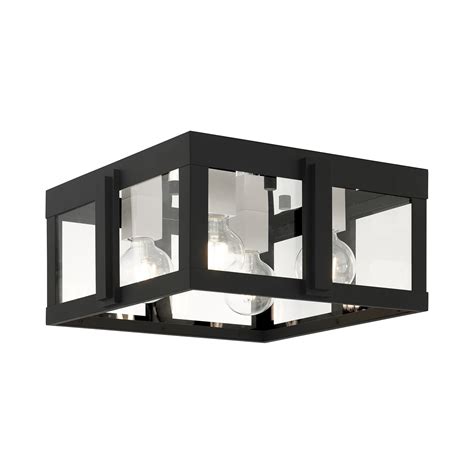 Livex Lighting Lexington 4 Light Outdoor Flush Mount In Art Deco
