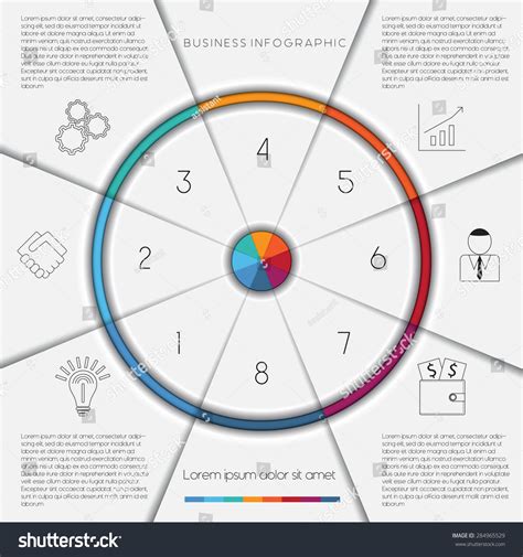 Infographic Business Process Workflow Template Text Stock Vector Royalty Free