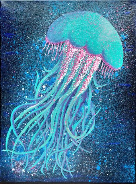 Luminous Jellyfish Painting At Jewel Waddle Blog