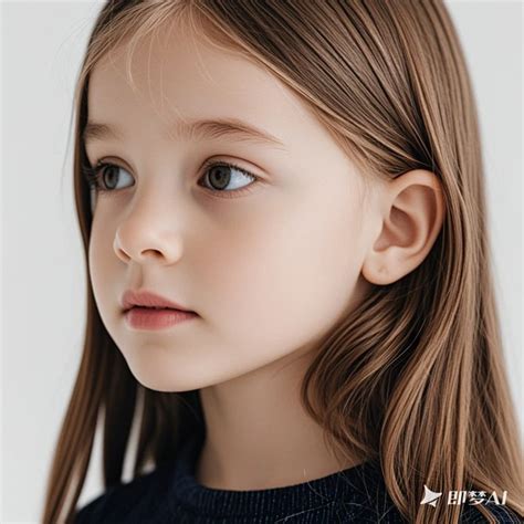白底，欧美长相，侧脸，小女孩 花瓣网