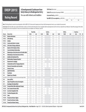 Drdp 2015 Developmental Continuum Form Fill Out Sign And Share Online