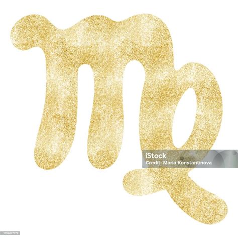 골드 처녀 자리 조디악 상징 그림입니다 간단한 처녀 자리 조디악 아이콘입니다 고급스러운 난해한 조디악 표지판 개념 점성술 달력 별자리 점성술 초자연적 현상 타로 리더 및